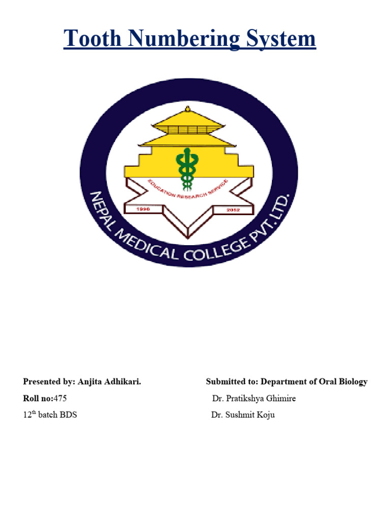 Dental Numbering Systems Guide | PDF | Dentistry Branches | Tooth