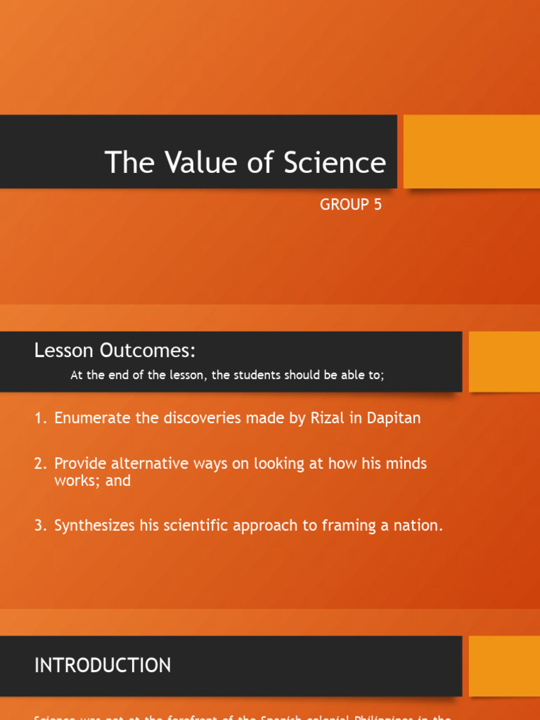 The Value of Science | PDF | Science | Philippines