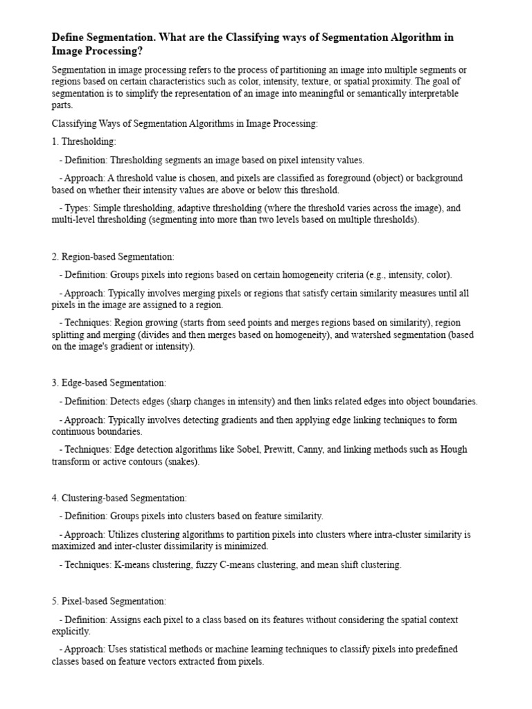 Image Segmentation | PDF | Image Segmentation | Cluster Analysis