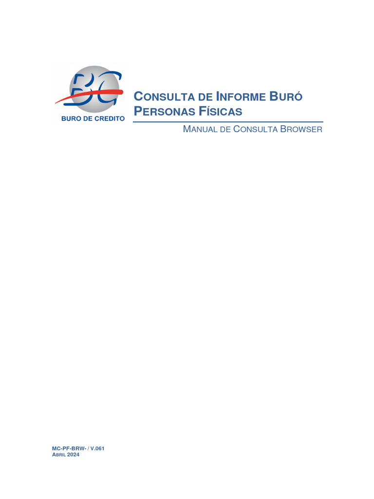 Manual de Consulta Buró PF | PDF | Xml | Lenguaje de marcado