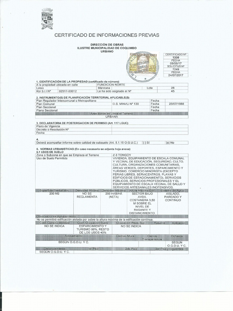 Certificado de Informes Previos | PDF