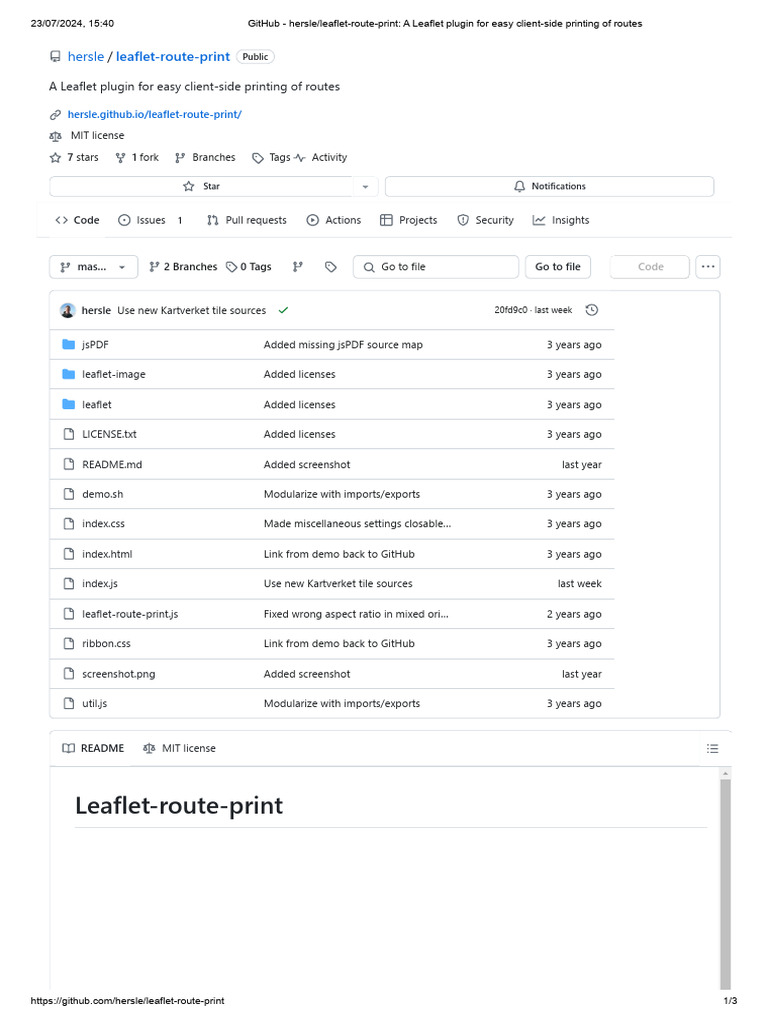 GitHub - Hersle - Leaflet-Route-Print - A Leaflet Plugin For Easy ...