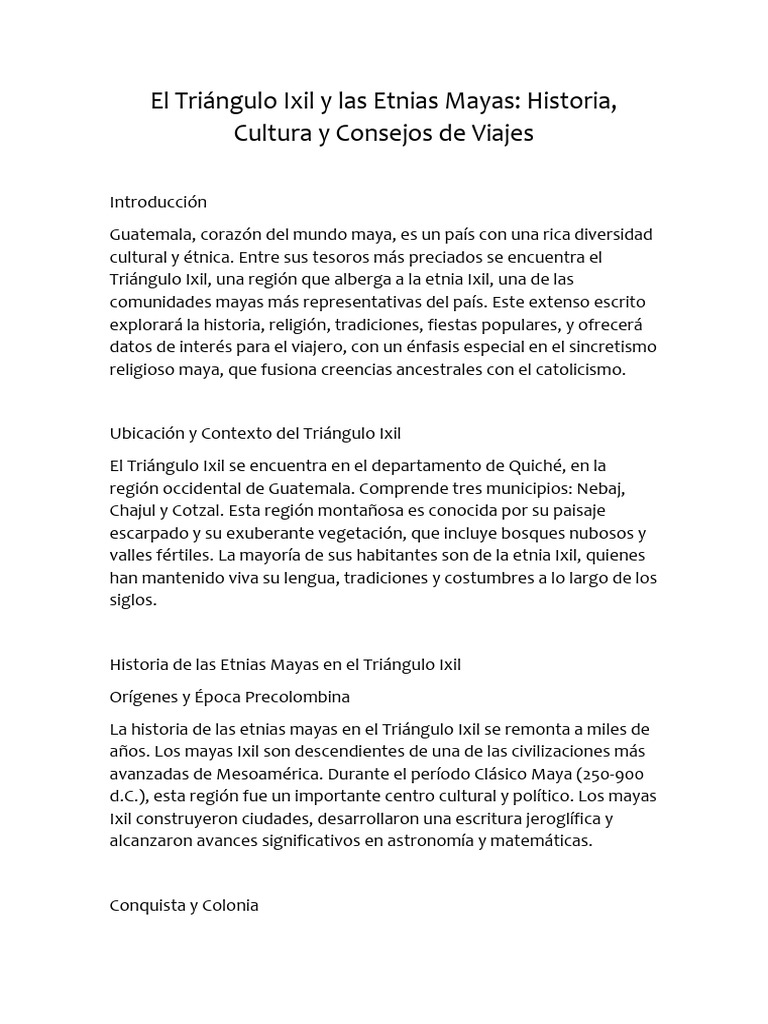 El Triángulo Ixil y Las Etnias Mayas Historia, Cultura y Consejos de ... El Triángulo Ixil y Las Etnias Mayas Historia, Cultura y Consejos de ...