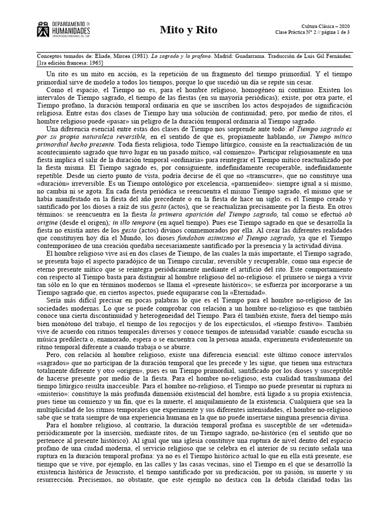 2020 TP02 Mito y Rito | PDF | Ilíada | Humano