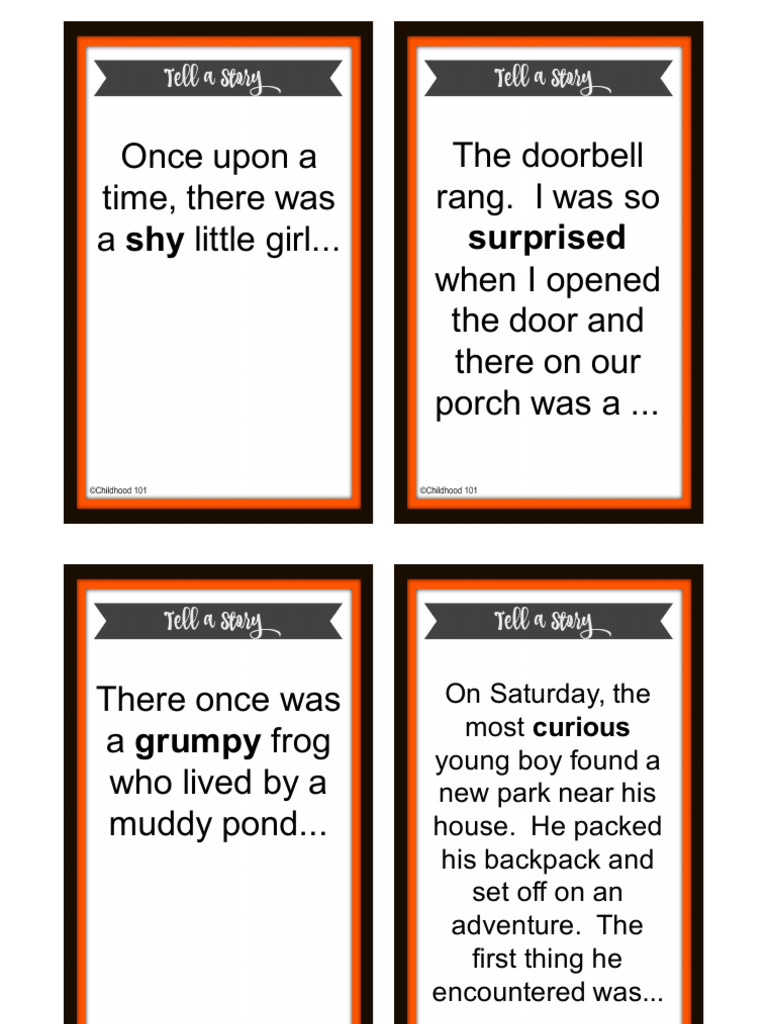 Tell Me A Story Family Story Starters | PDF | Mystery, Thriller & Crime ...