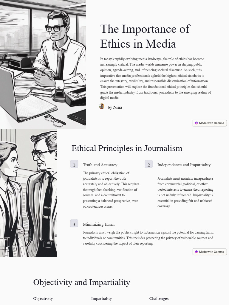 The Importance of Ethics in Media | PDF | Journalism | Human Communication