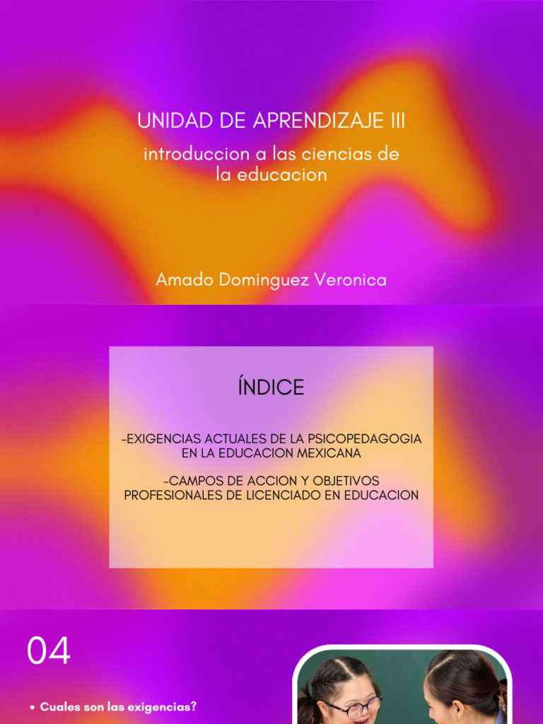 Unidad de Aprendizaje III | PDF | Maestros | Aprendizaje