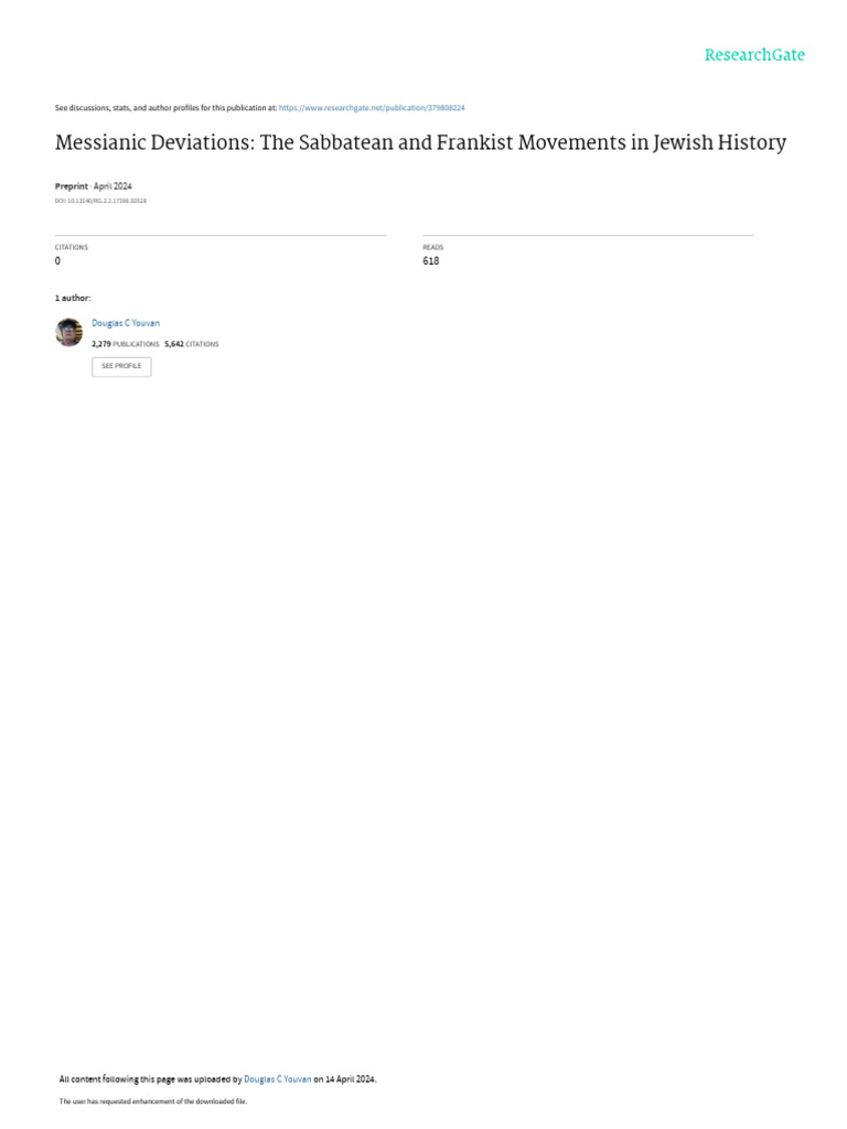 Messianic Deviations: The Sabbatean and Frankist Movements in Jewish ...