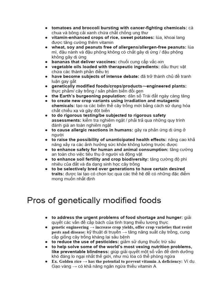 Genetically Modified Foods | PDF