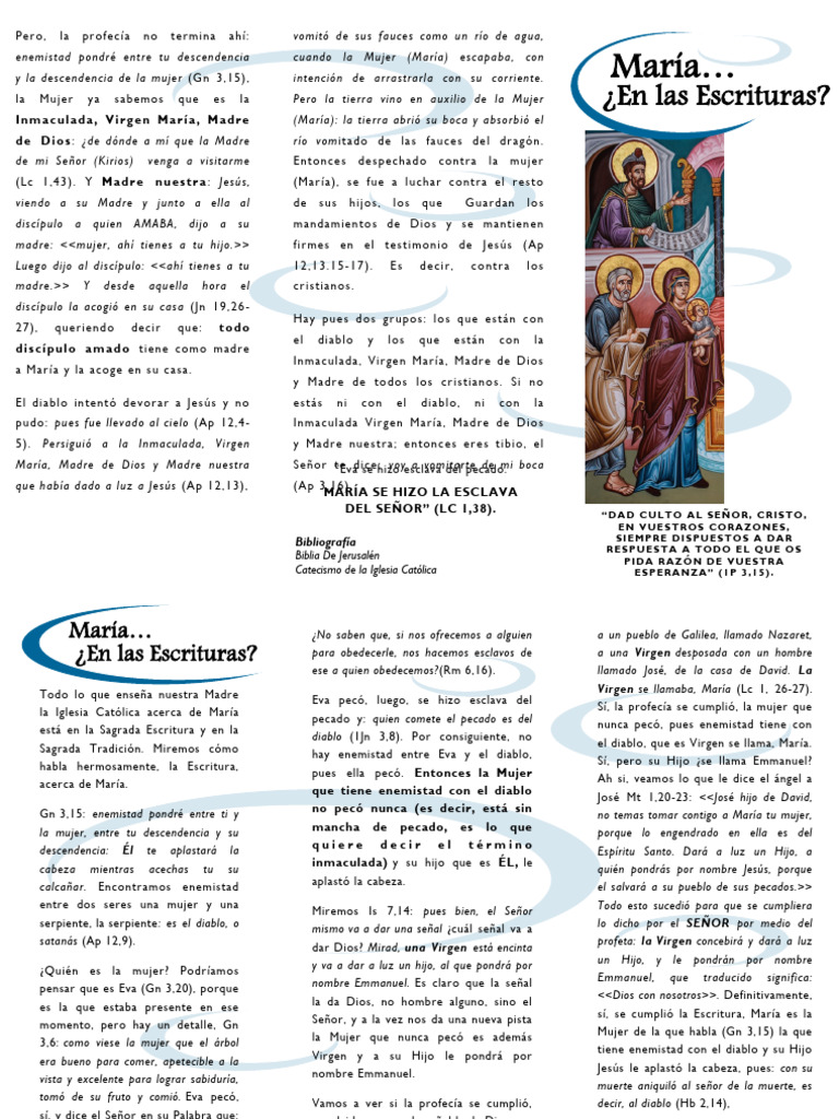 María en Las Escrituras | PDF | María, madre de Jesús | Diablo