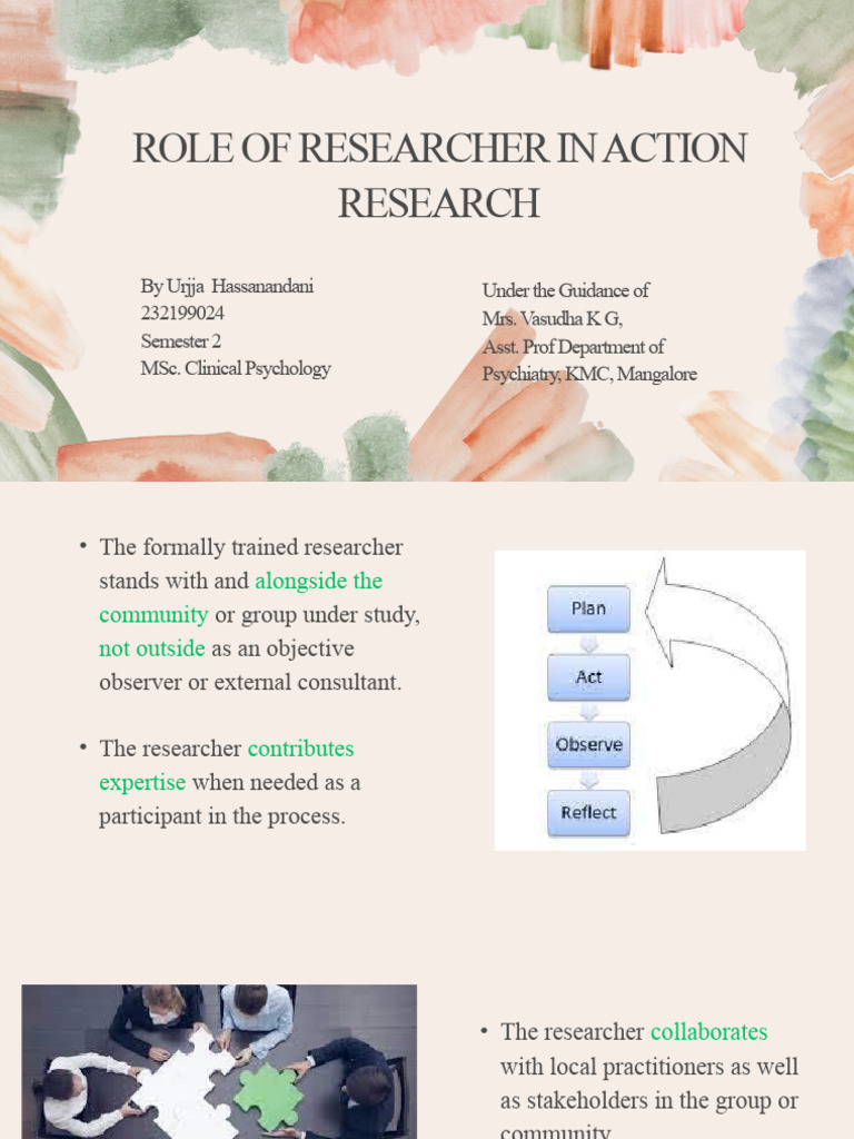 Role of Researcher in Action Research | PDF | Social Work | Psychology