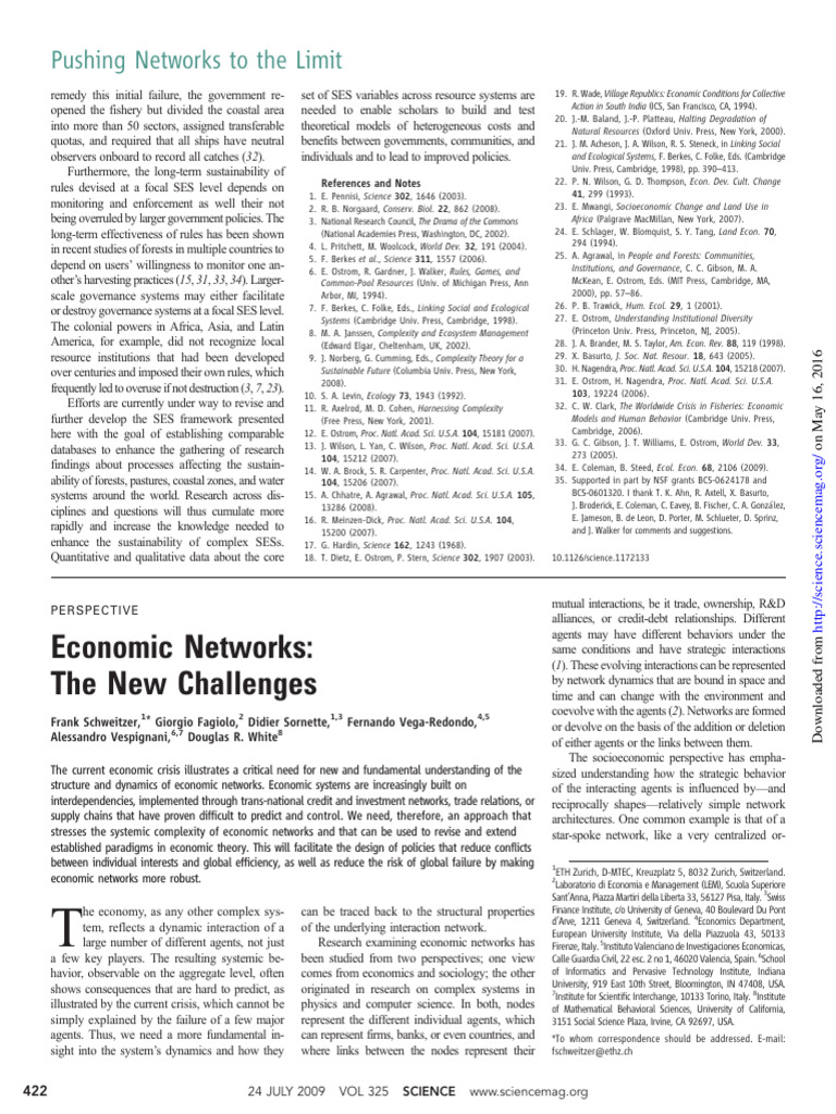 Economic Networks The New Challenges | PDF | System | Economics