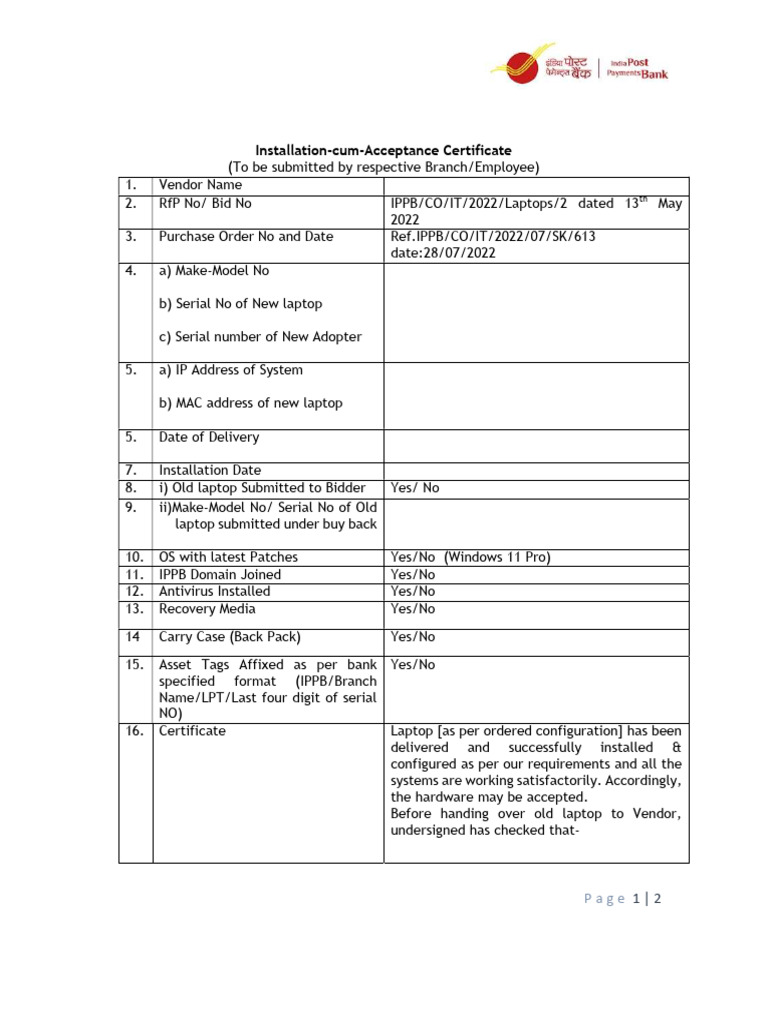 Installation Certificate | PDF | Computing Platforms | Computer Architecture