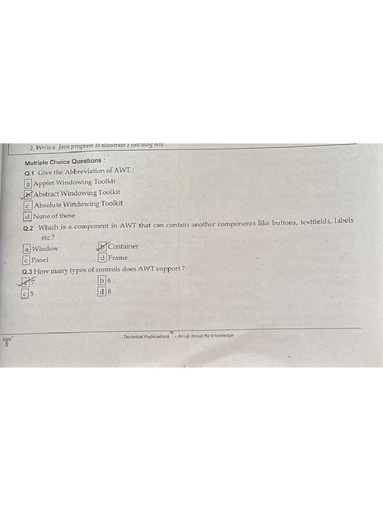 Advanced Java Unit 1 MCQs | PDF