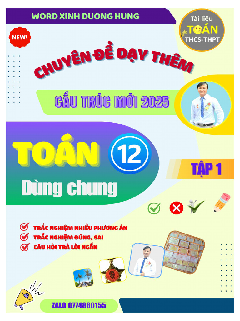 Full Ghep T P 1 - CĐ Day Them Toan 12 CTM 2025-Dung Chung Vip - Hs | PDF