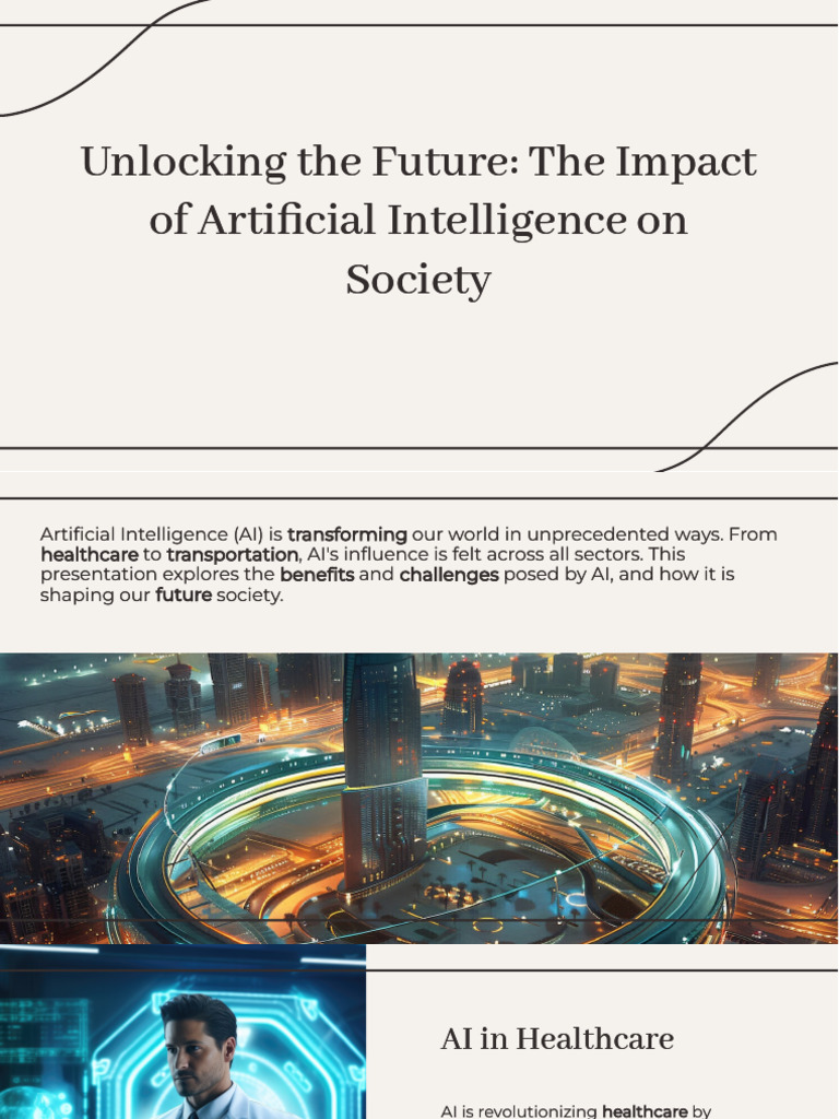 Slidesgo Unlocking The Future The Impact of Artificial Intelligence On Society ...