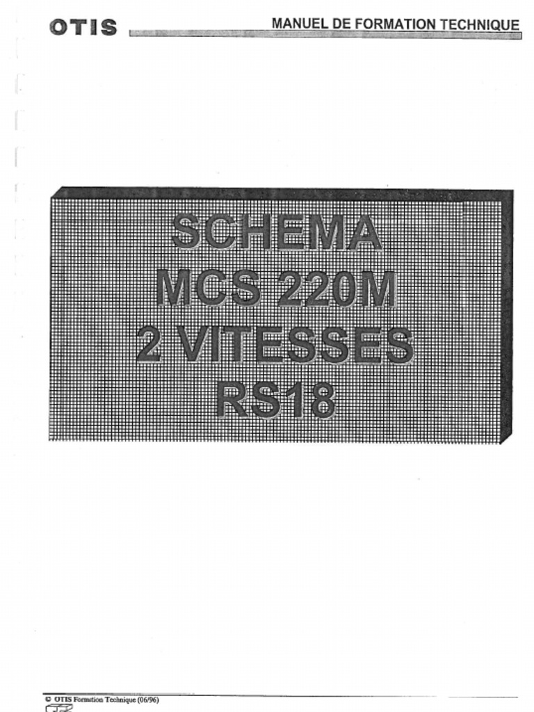 Module 5 Mcs Schema 220m 2 Vitesses Rs18 Otis | PDF