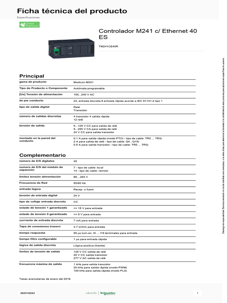 Schneider Electric - EcoStruxure-Controlador-lógico-Modicon-M241 ...