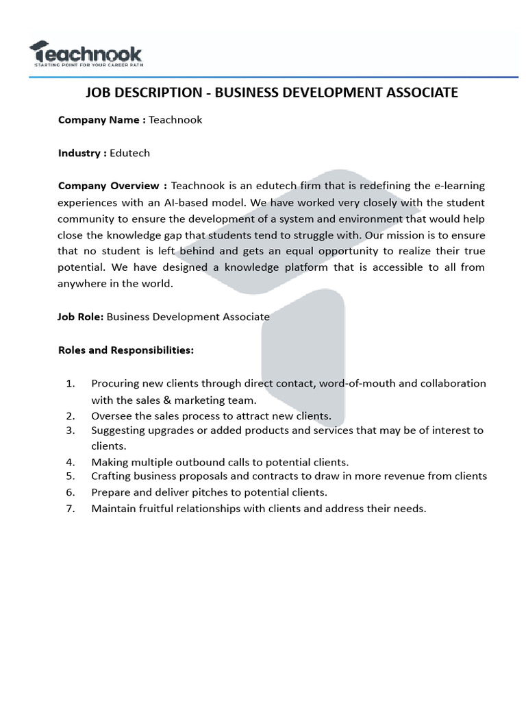Teachnook AC JD | PDF