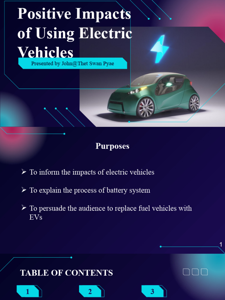 Electric Car Project Proposal by Slidesgo | PDF | Electric Vehicle ...