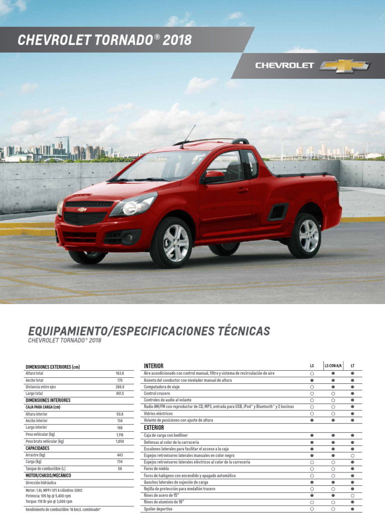 Tornado 2018 Pdf Chevrolet Industrias