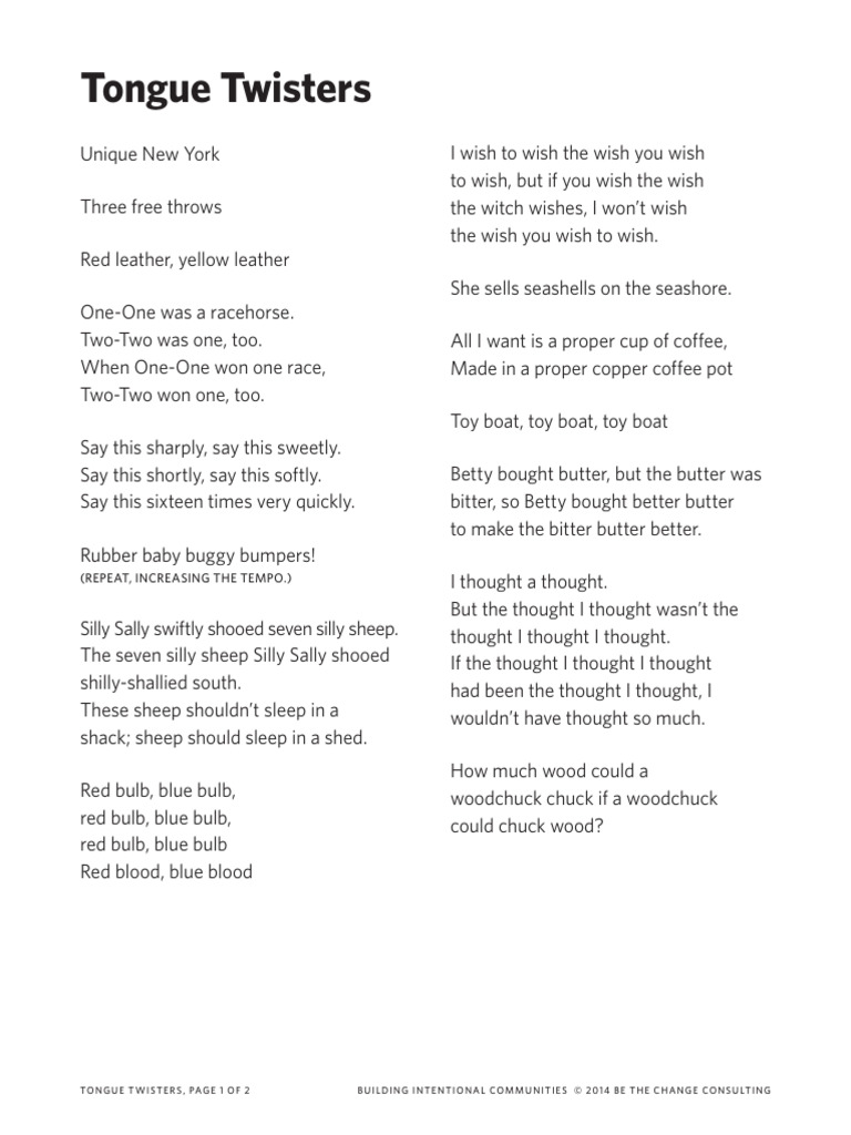 BTC33B Tongue Twisters 03a | PDF