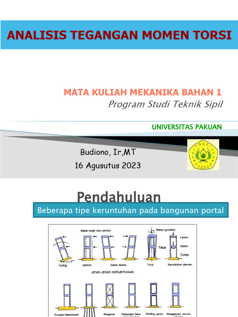 MB.1-Kuliah Ke 9 (Momen Torsi) 17 Mei 2024 | PDF