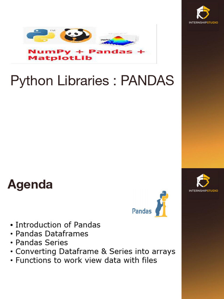 4a Introduction To Pandas - PPTX - Lyst5943 | PDF | Computer Science | Software Engineering