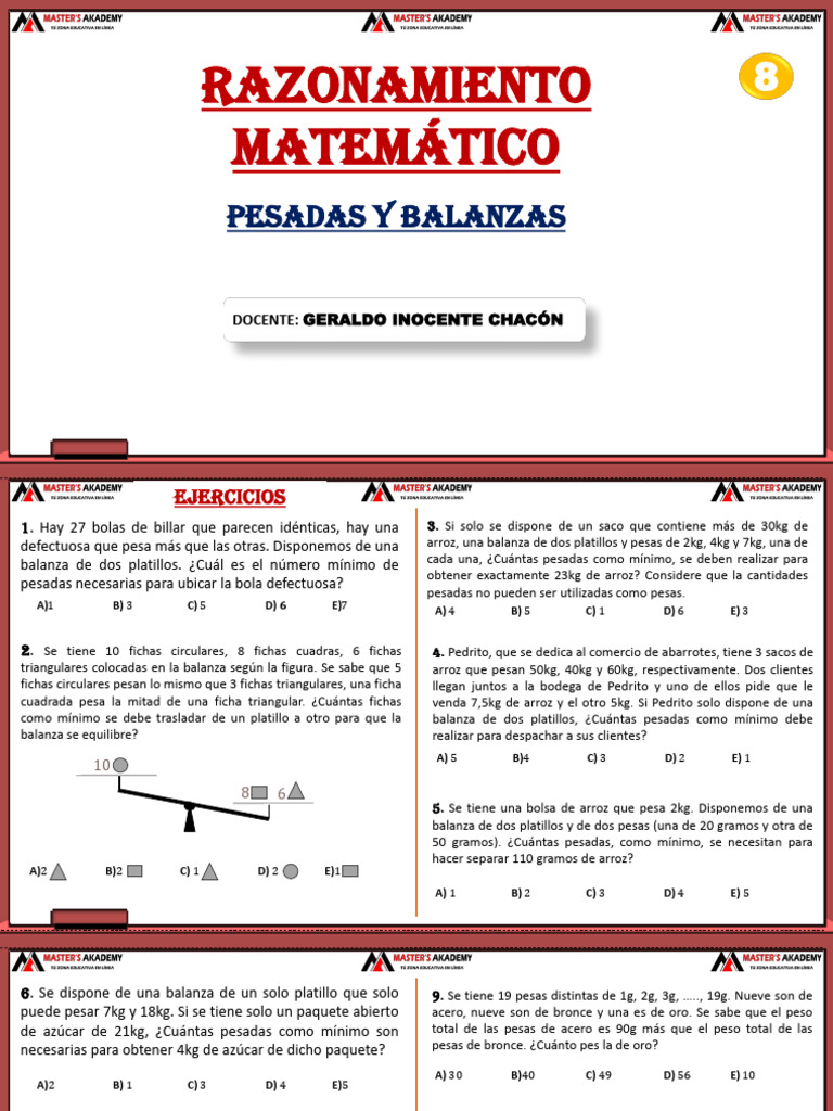 Pesadas y Balanzas | PDF | Balanza