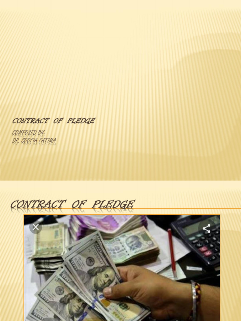 PLEDGE Final | PDF | Mortgage Law | Debt