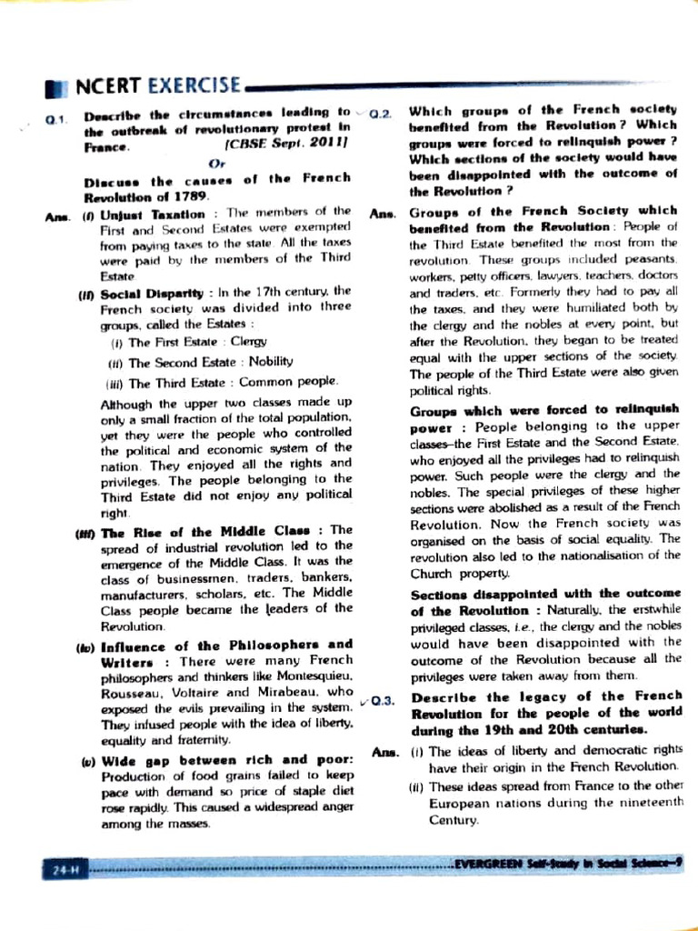 Class 9 CH 1 History French Revolution | PDF | Napoleon | French Revolution