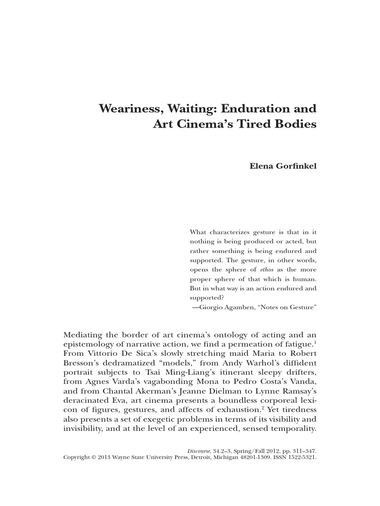 Weariness, Waiting | PDF