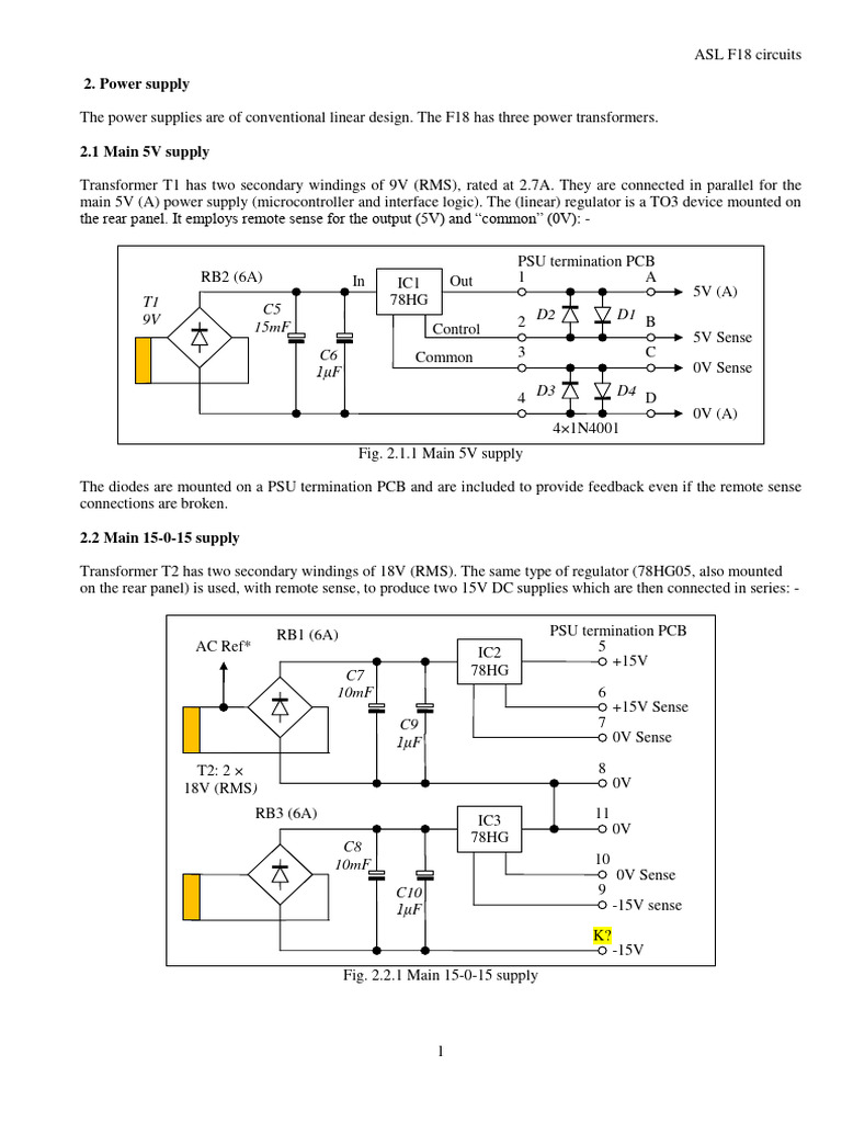 ASL F18 Power Supply Guide | PDF | Power Supply | Amplifier