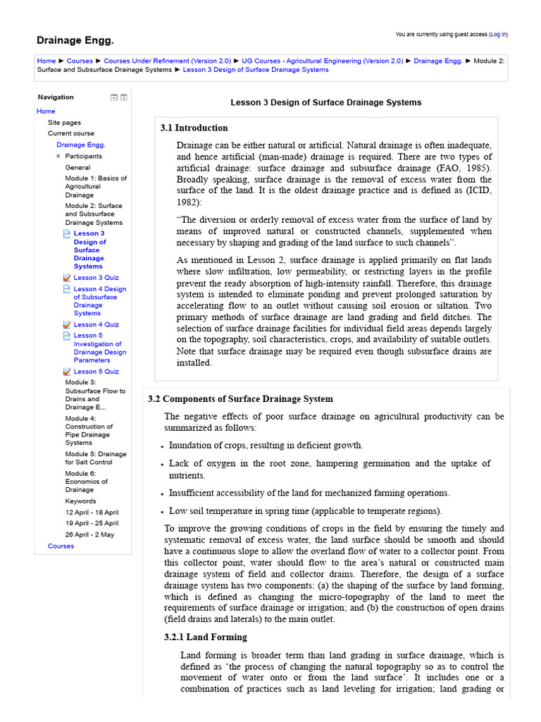 Surface Drainage Design Guide | PDF | Drainage | Plough
