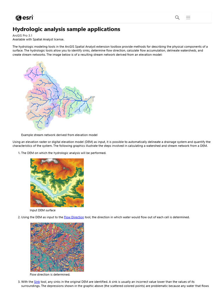 Hydrologic Tools for GIS Analysts | PDF | Stream | Drainage Basin