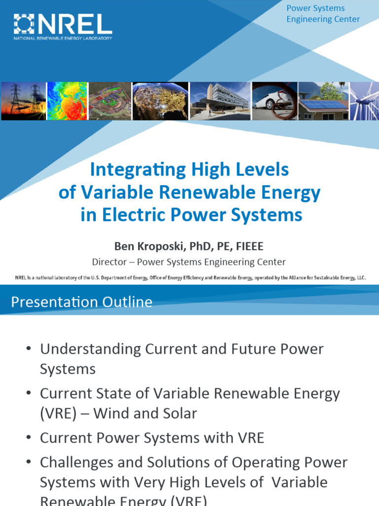 01 - Integrating High Levels of Vre - 2016 | PDF | Solar Power | Wind Power