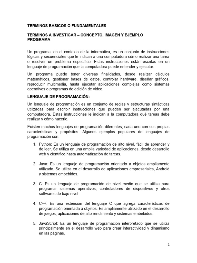 Tarea 1 De Fundamento De Programacion Pdf Compilador Programación 3994