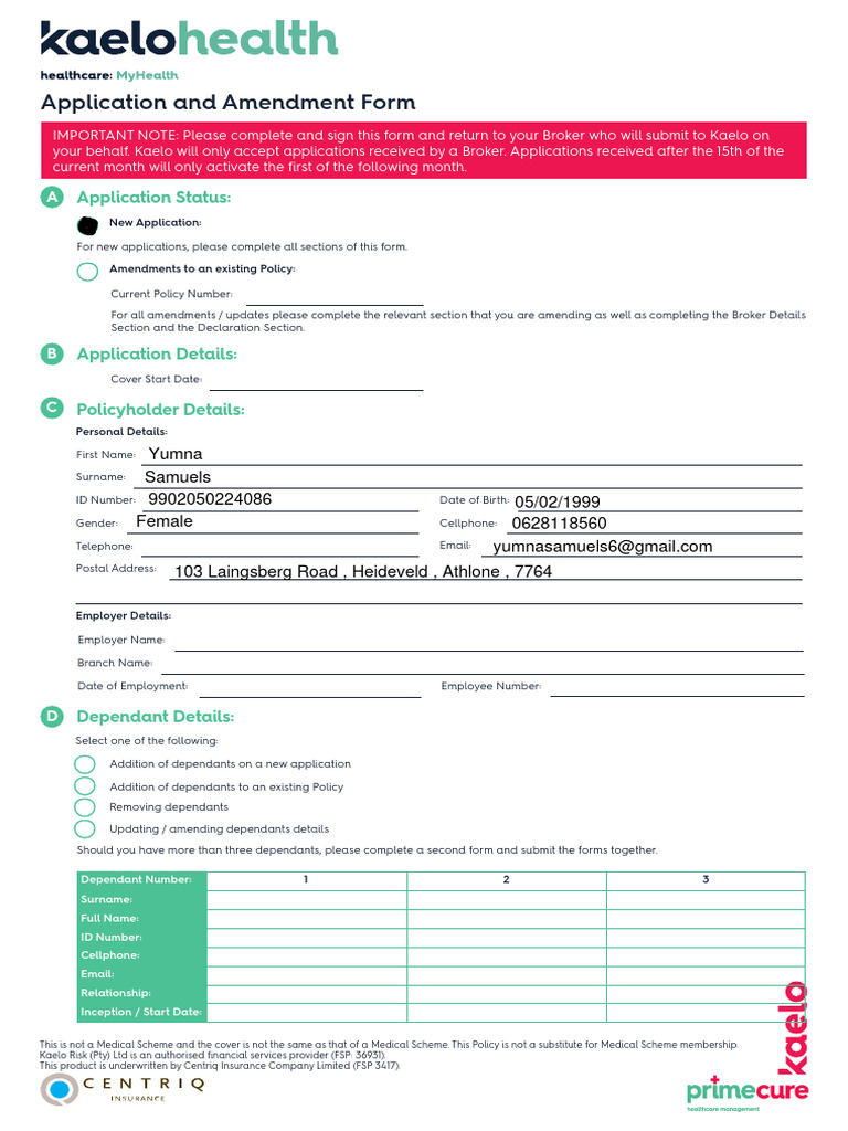 2021 - Member Application Form | PDF | Insurance | Underwriting