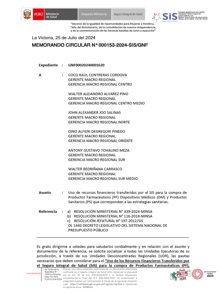 Memorando Circular-000153-2024-Gnf-Uso Dyt - Uso Recurso Sis Compra Medicamentos Estrategicos ...