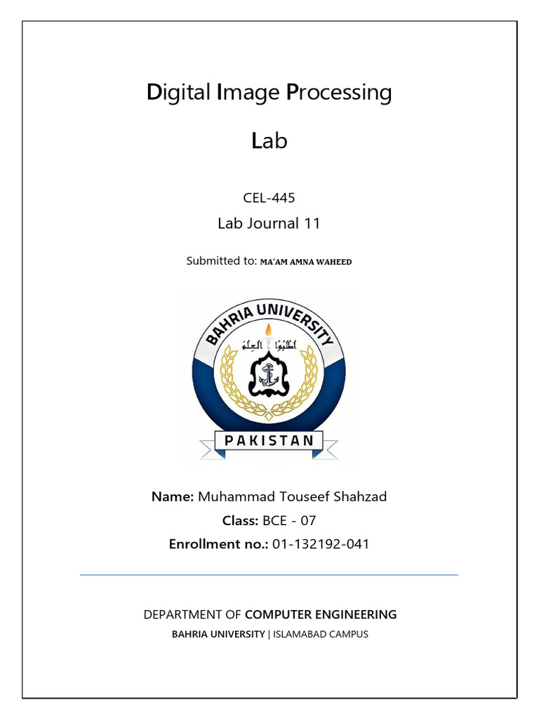 Lab 11 | PDF | Image Segmentation | Computer Vision