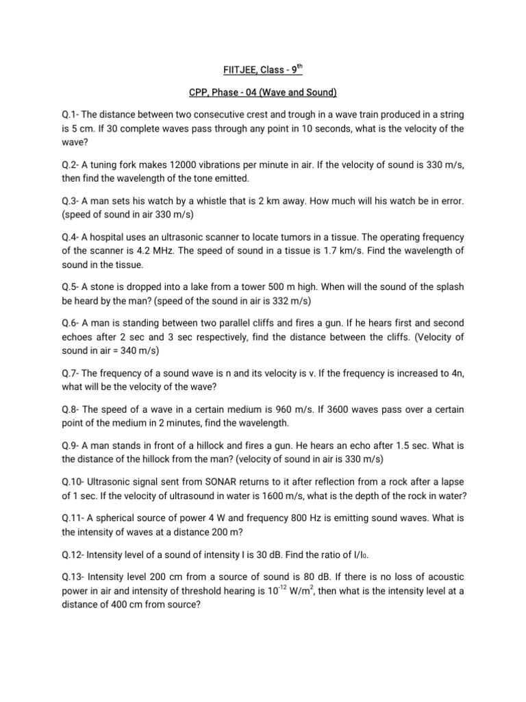 CPP - Phase 04 (Wave and Sound) | PDF