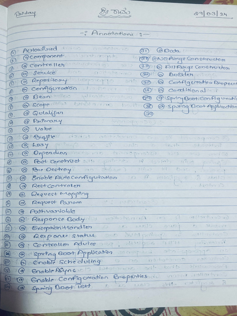 Annotations Notes Part - 1 | PDF