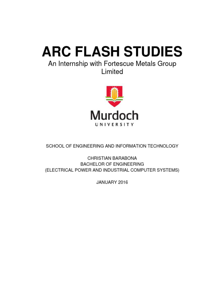 Whole Arc Flash Study | PDF | Electric Arc | Electrical Substation
