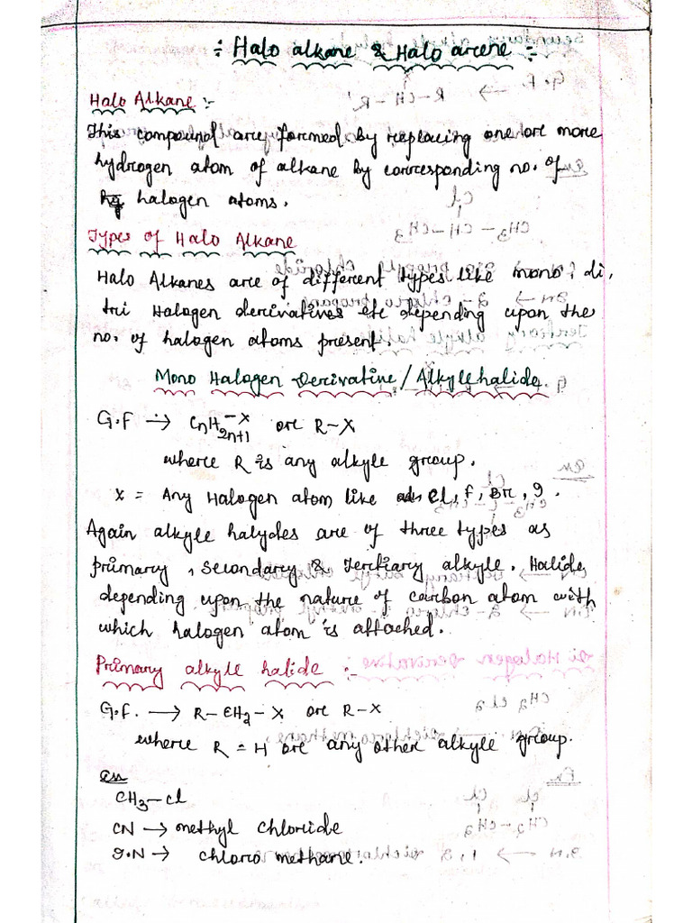 Halo Alkane & Halo Arene | PDF