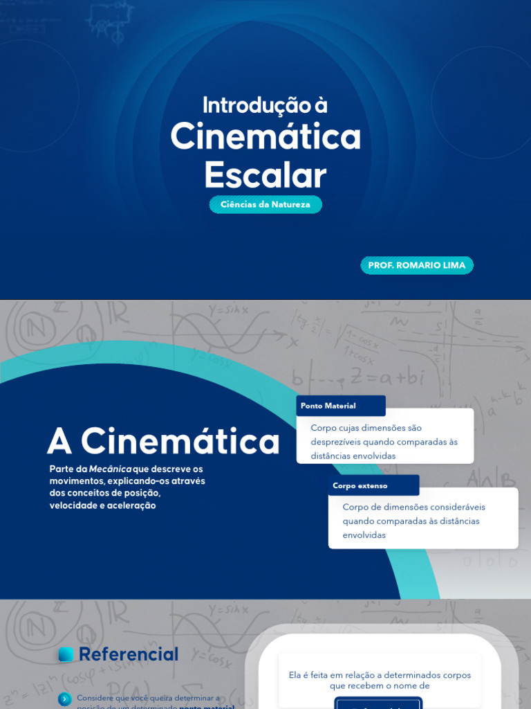 Introdução à Cinemática e Referenciais | PDF | Trajetória | Física
