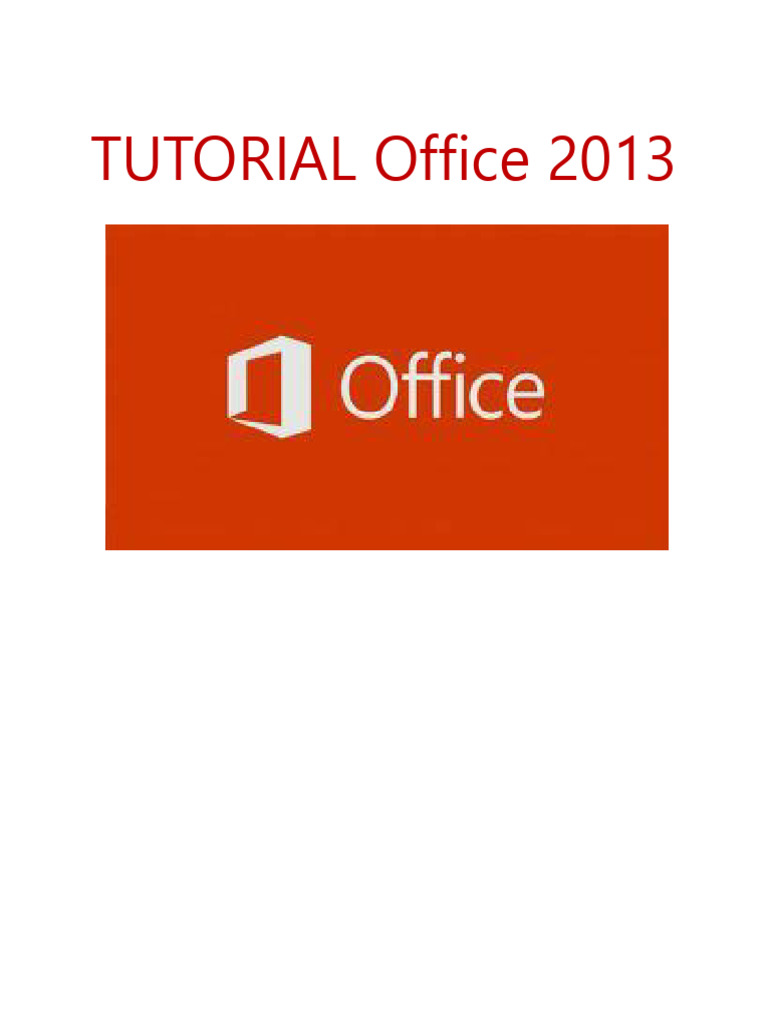 Tutorial Office 2013 | PDF | Microsoft Office | Microsoft PowerPoint