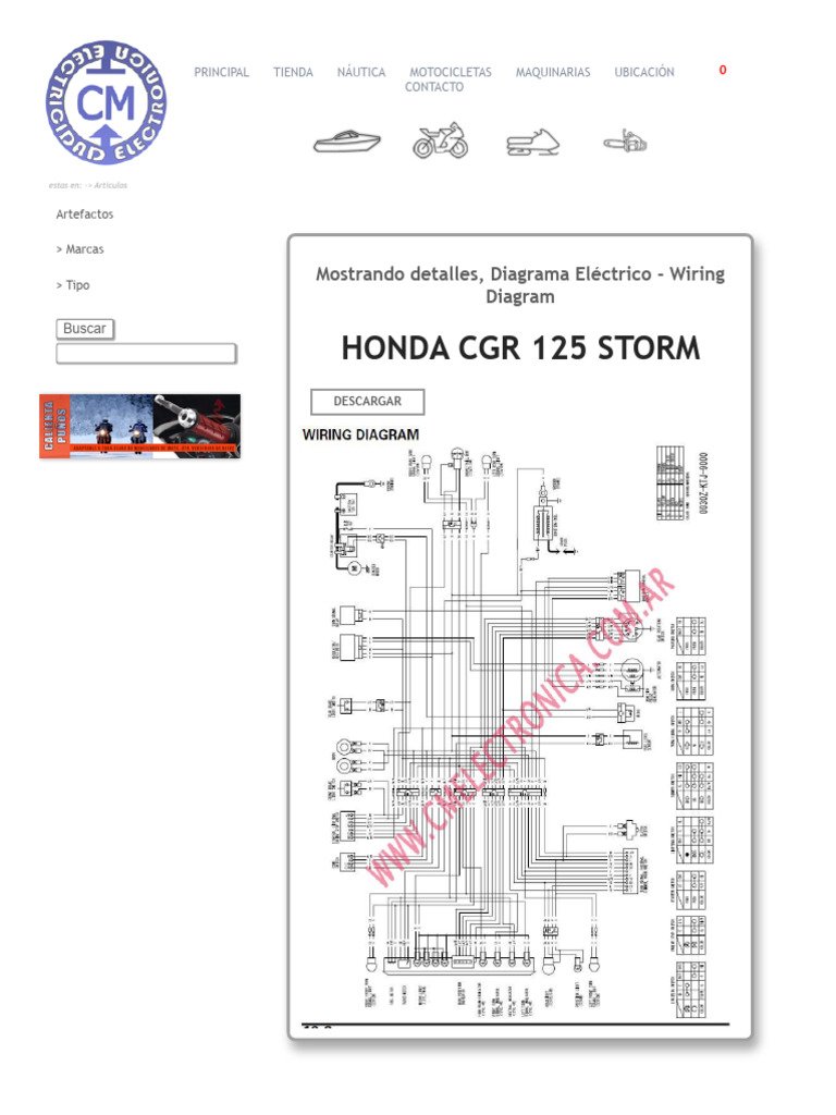 Diagrama Honda CGR 125 Storm | PDF