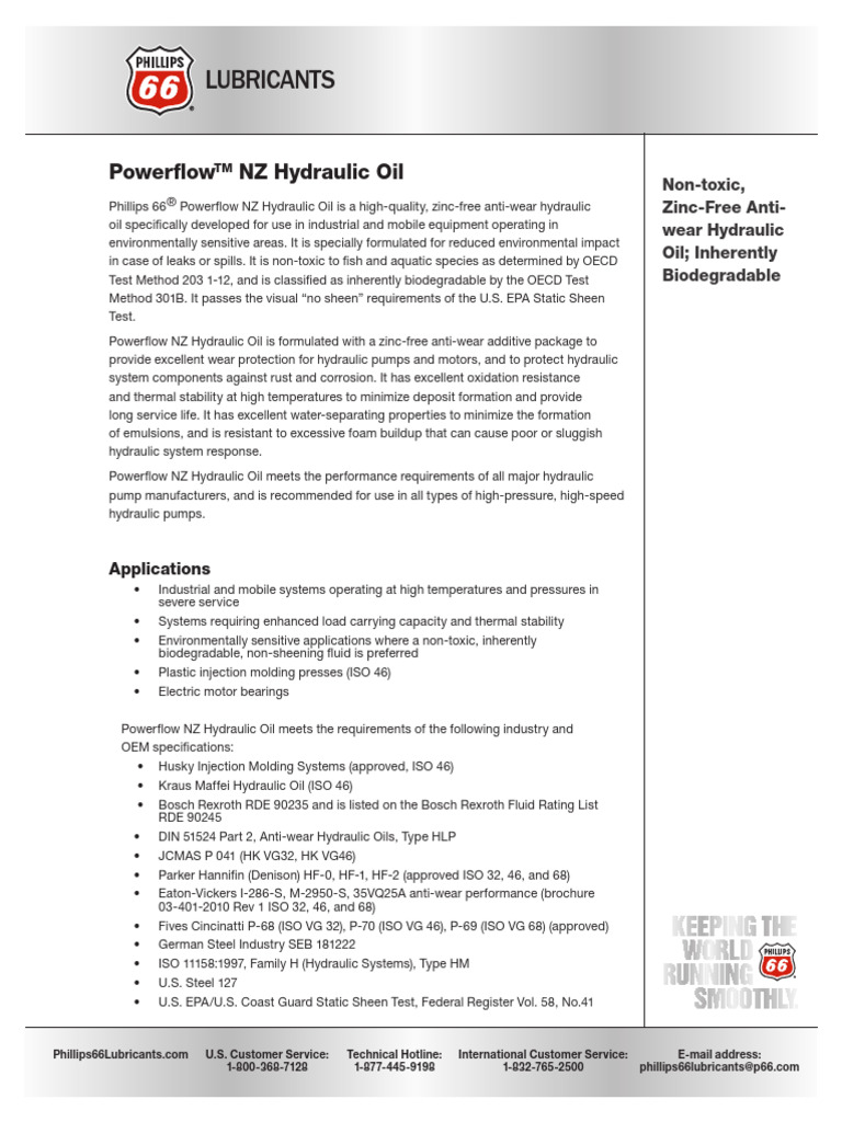 Powerflow NZ Hydraulic Oil - 04 2021 1 | PDF | Toxicity | Materials