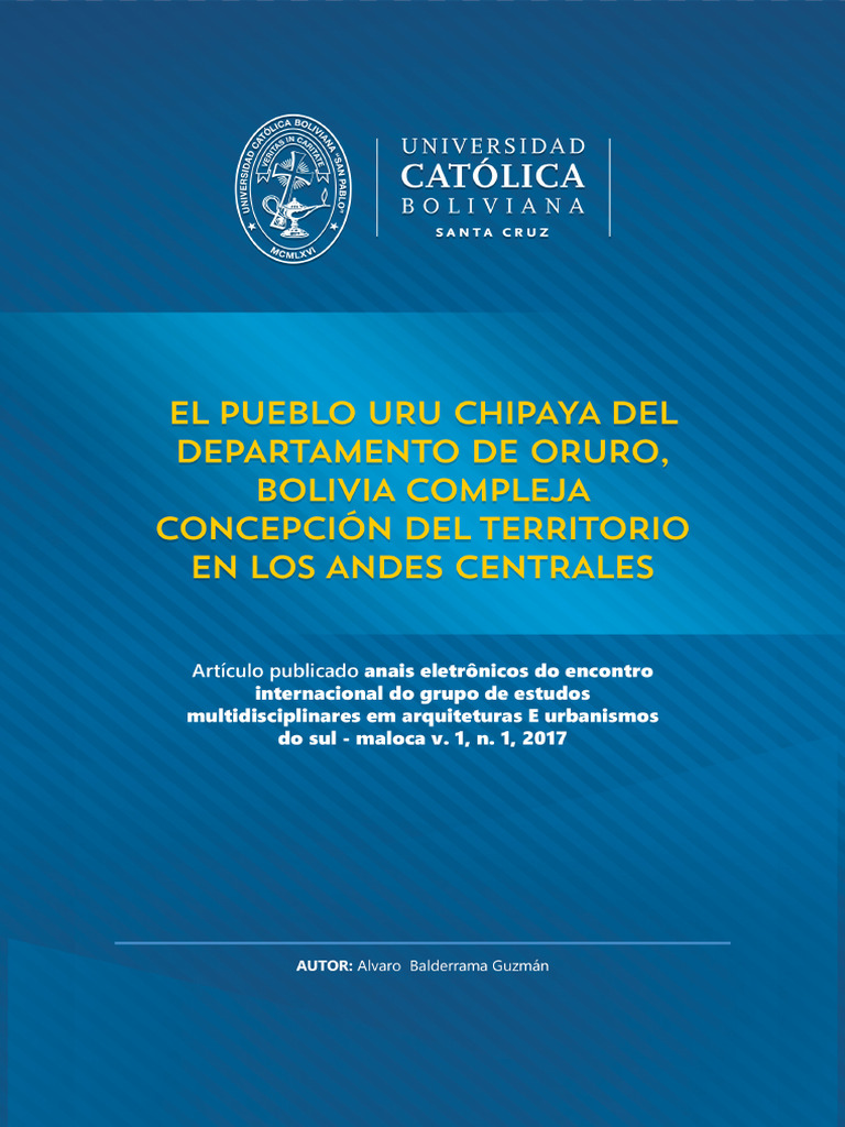 Balderrama-El Pueblo Uru Chipaya | PDF | Bolivia | Imperio Inca