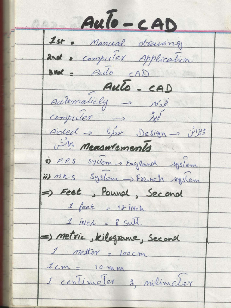 Autocad Notes | PDF